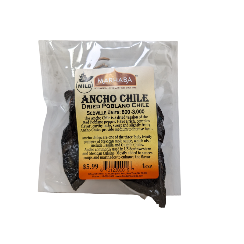Ancho Chile Whole Mild – Kalustyan's